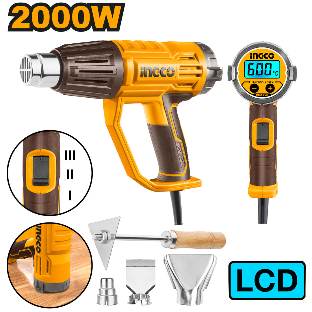 INGCO DECAPEUR THERMIQUE 2000W LCD +3BUSES + 1RACLEUR SI [HG200058 ...